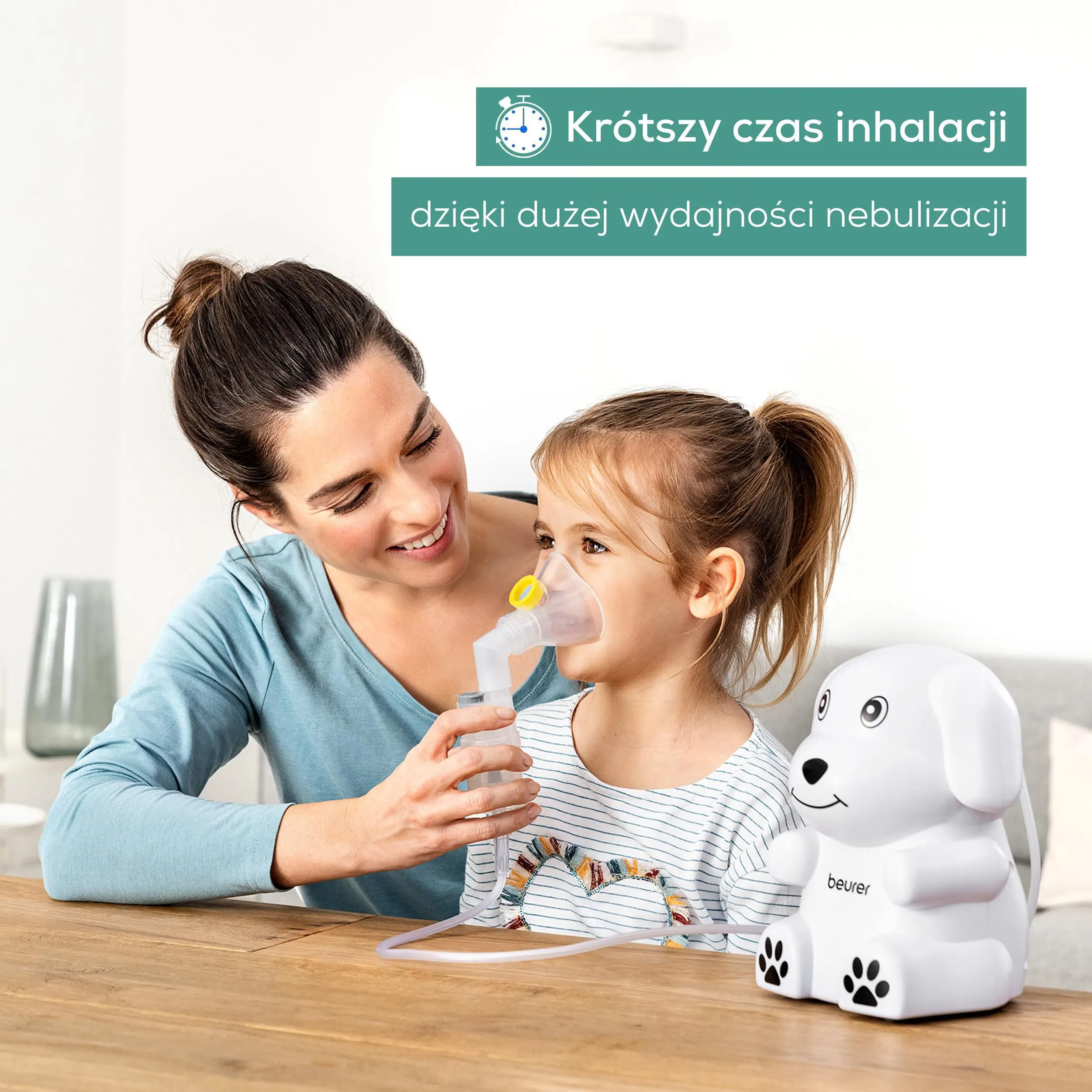 Beurer IH 24 Kids Inhalator dla Dzieci - Nebulizator, Wysoka Wydajność ...